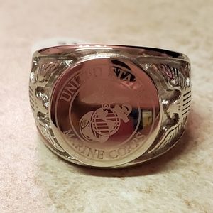 Accessories | New Stainless Signet Mikitary Silver Usmc United States ...